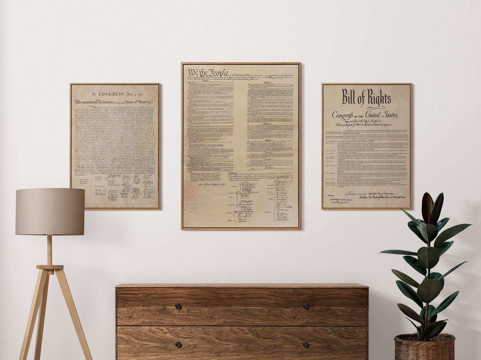 The Declaration of Independence, the Bill of Rights, the Constitution ...