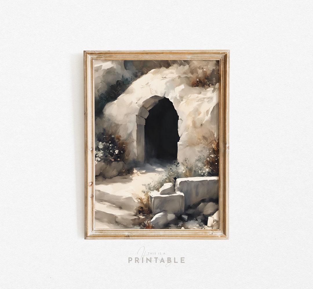 The Tomb is Empty, Printable Christian Wall Art, Christ the Redeemer ...