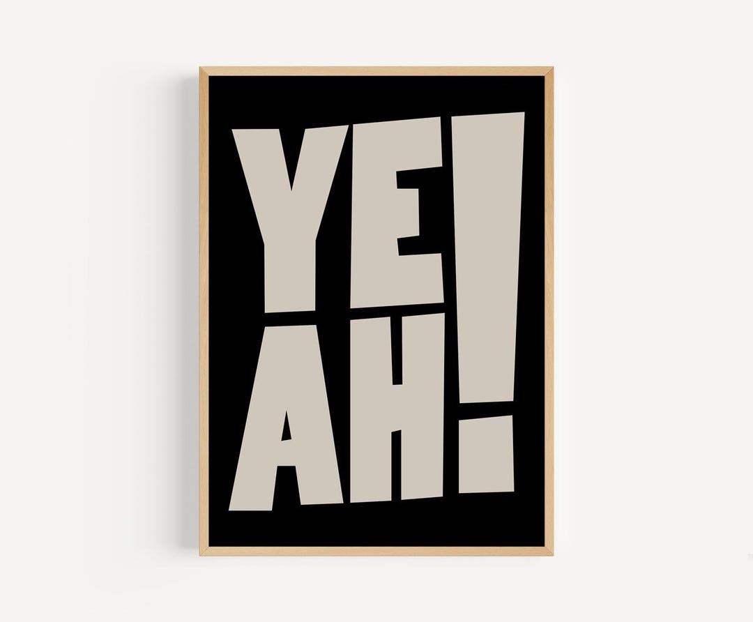 Yeah Self Love Poster Yeah Print Minimalist Typography Framed Poster ...