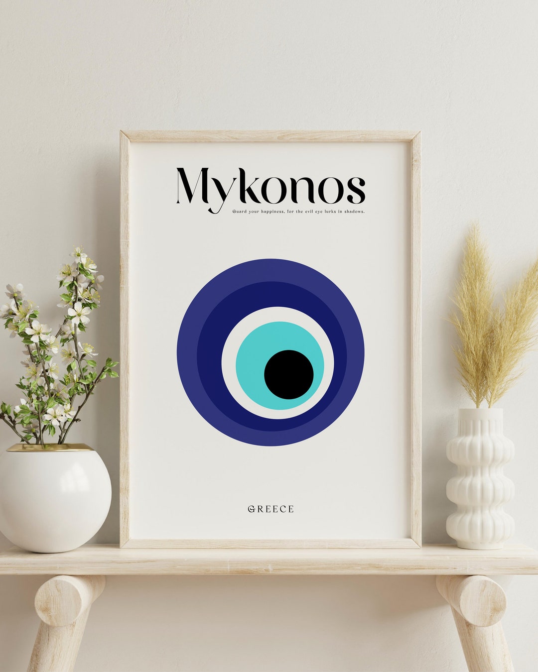Evil Eye Protection, Mykonos Nazar Poster, Amulet 444 Protection ...