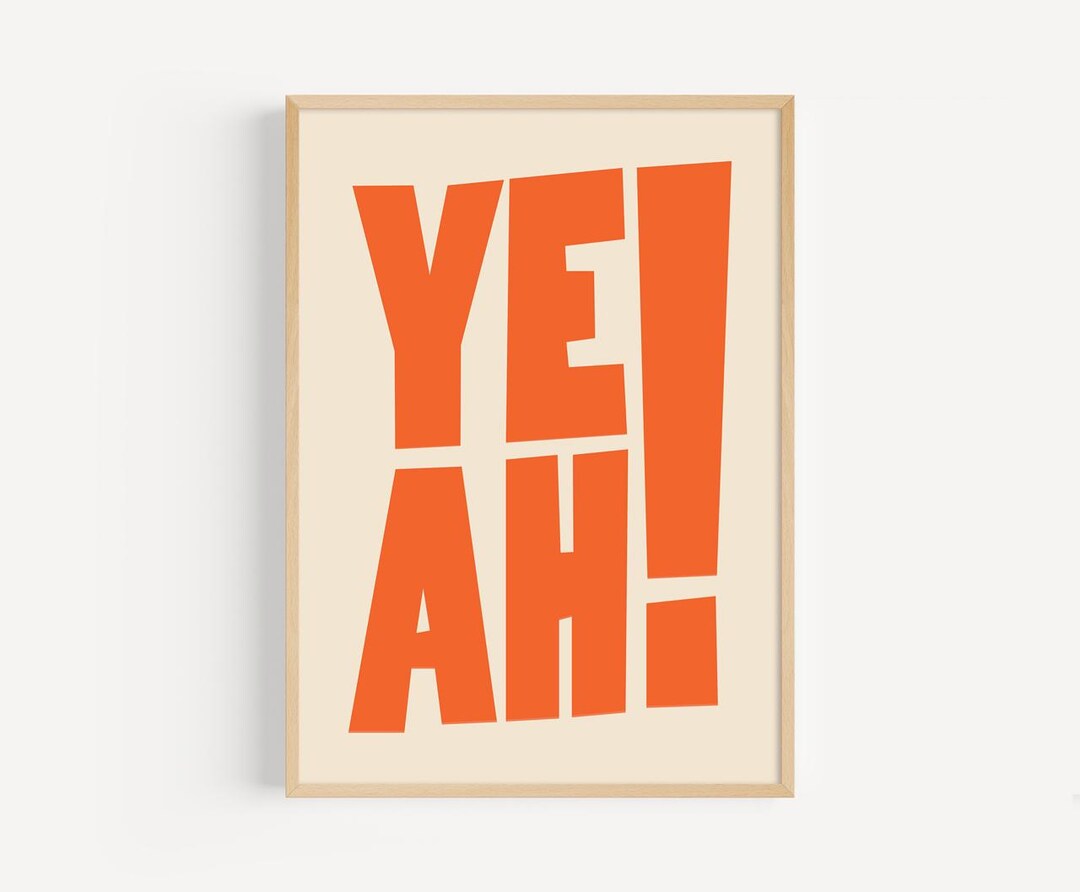 Yeah! Self Love Poster | Yeah Print | Minimalist Typography Framed ...