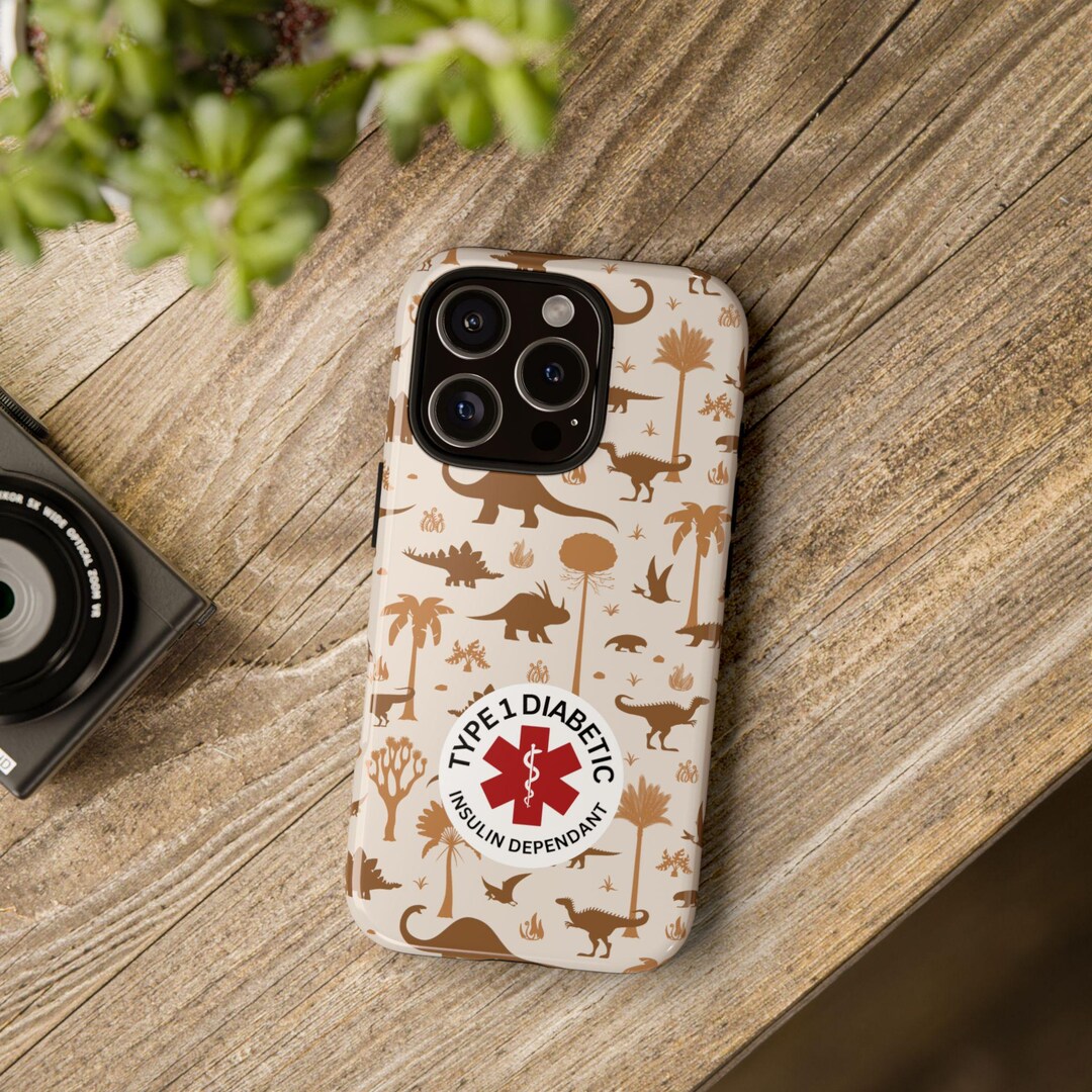Dinosaur Insulin Case for Type 1 Diabetics, Cute Phone Case, Kids ...