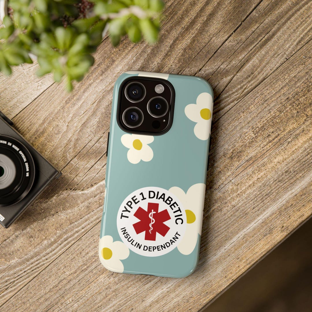 Floral Type 1 Diabetic Medical Alert Tough Phone Case, Diabetes ...