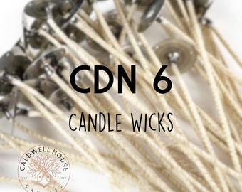 ECO Candle Wicks 6 Pretabbed, Prewaxed Bulk 12 Pack or 100 Pack Eco .75 ...