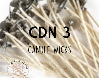 Zinc Core Candle Wicks 6 Pretabbed, Prewaxed Bulk 12 Pack or 100 Pack ...