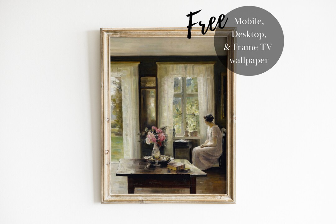 Light of Spring Moody Antique Oil Painting Printable Download Wall Art ...