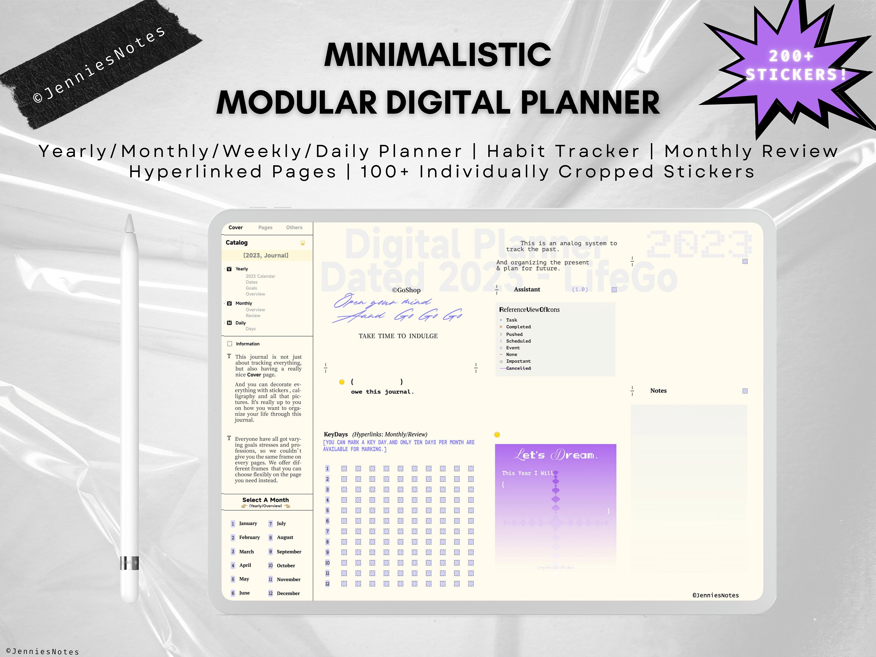 Goodnotes Planner PREMIUM Undated 2023 2024 Daily & Weekly Digital ...