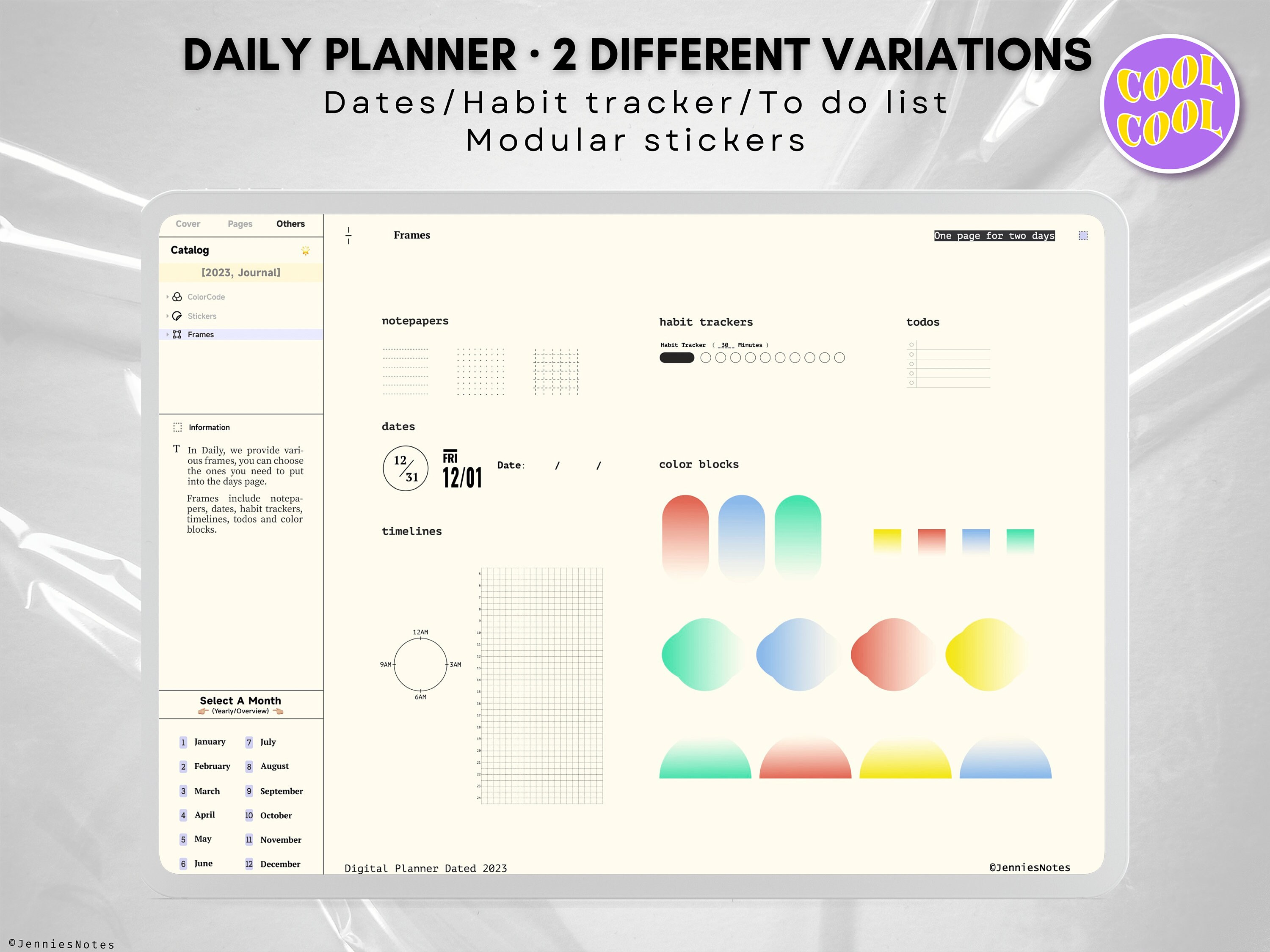 Goodnotes Planner PREMIUM Undated 2023 2024 Daily & Weekly Digital ...