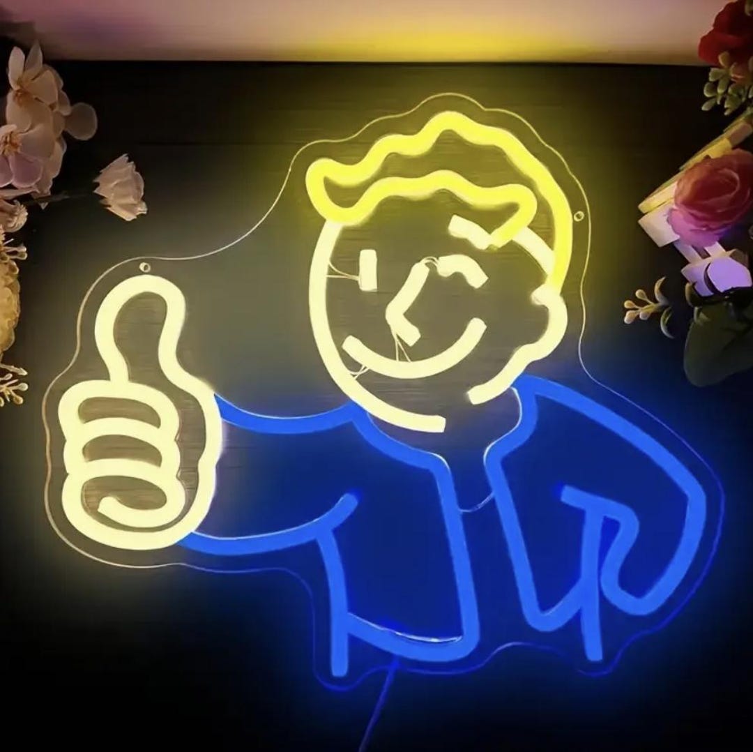 Fallout Neon LED Light Sign Perfect for Room Deco and a House Essential ...