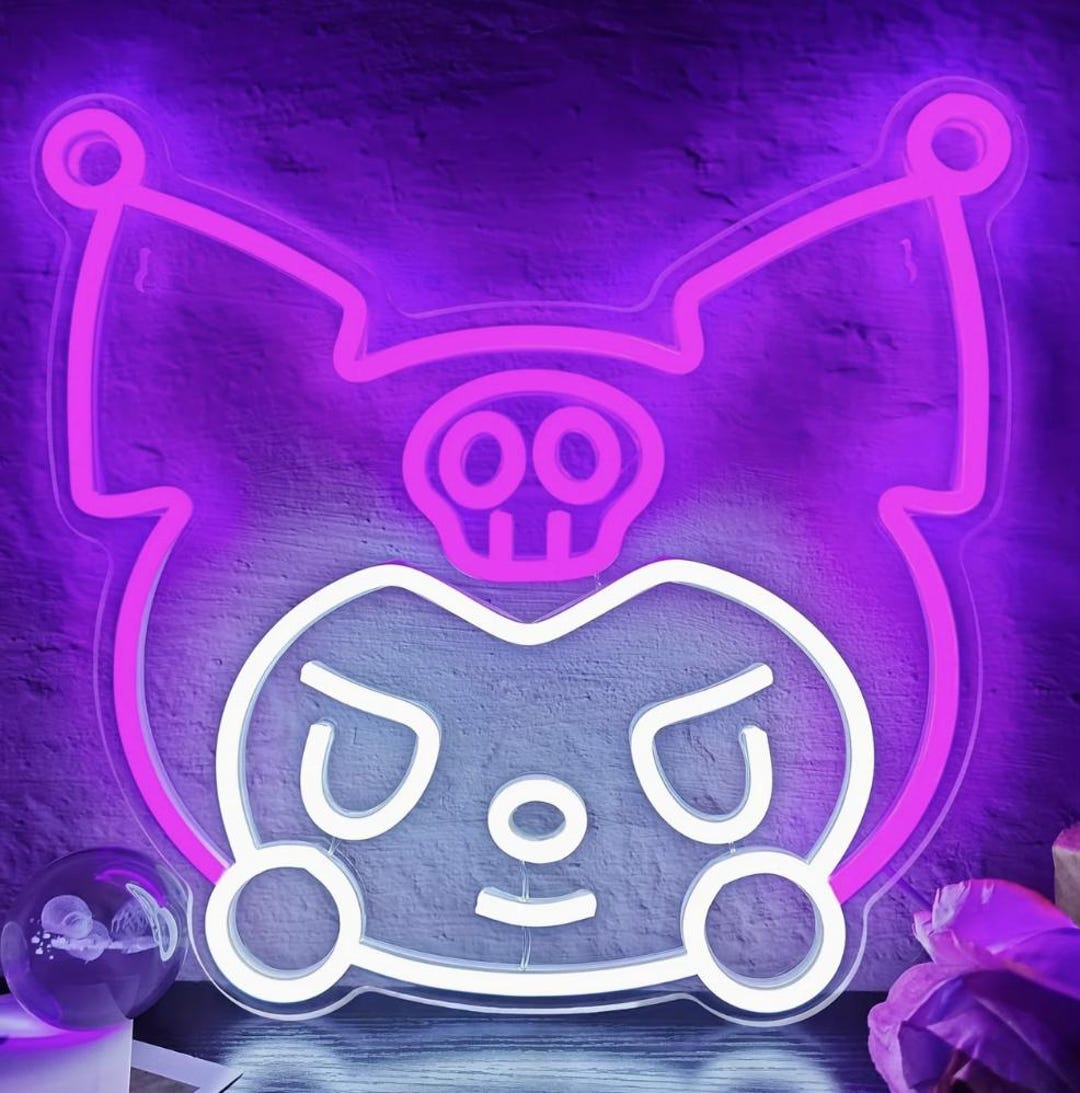 Sanrio Kuromi LED Neon, Licensed Anime Wall Decoration LED Light Sign ...