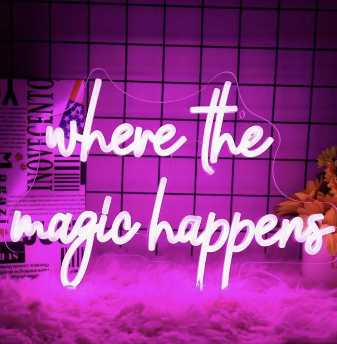 Where the Magic Happens Neon Fun Led Light Sign Perfect for Room Deco ...