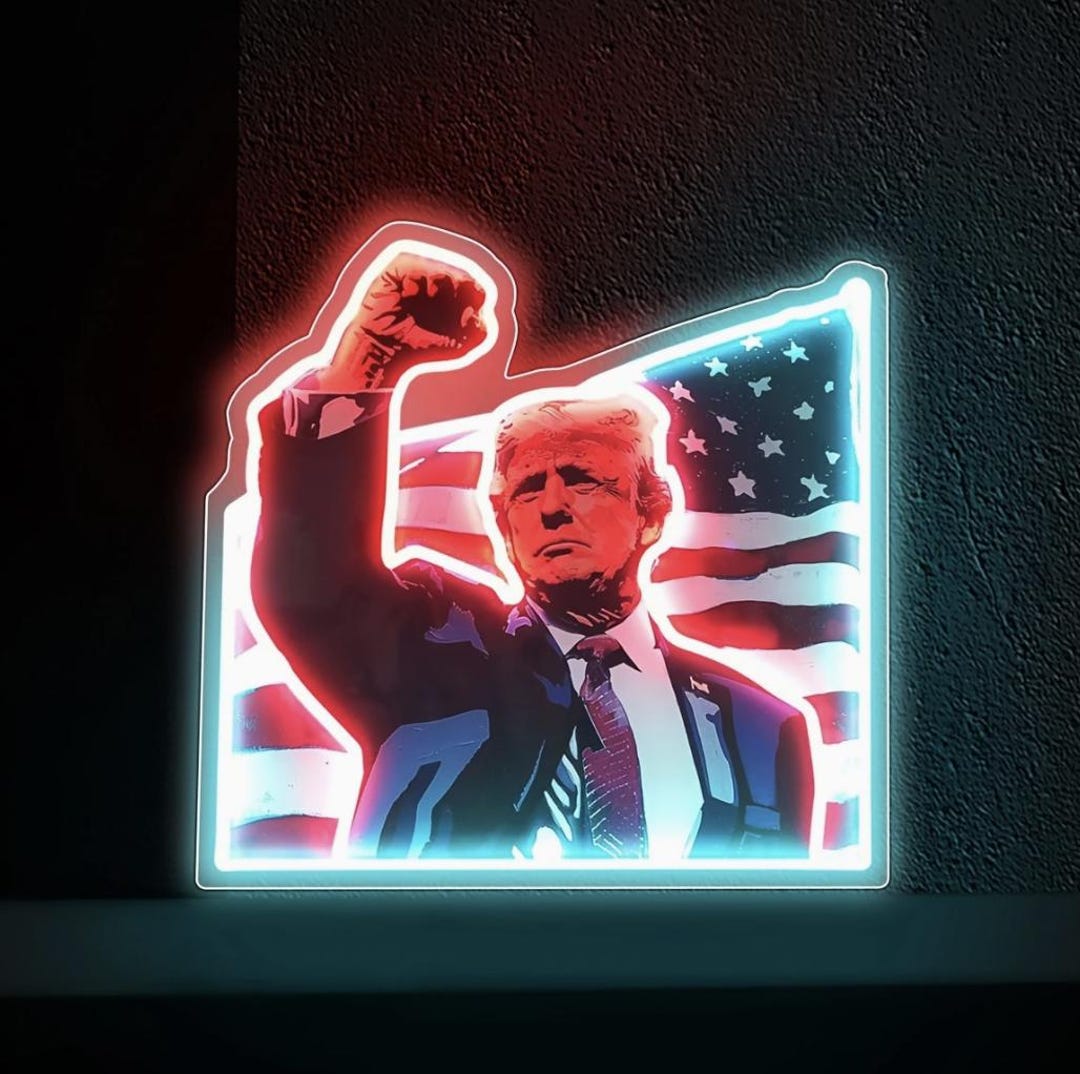 Patriotic USA Trump Neon Light Sign Perfect for Room Deco and a House ...