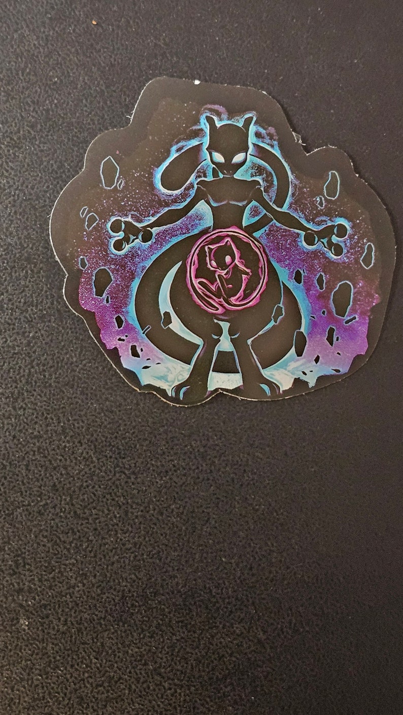 MEW-MEWTWO Stickers Pokemon Cute Stickers Drop-down Menu Laptop ...