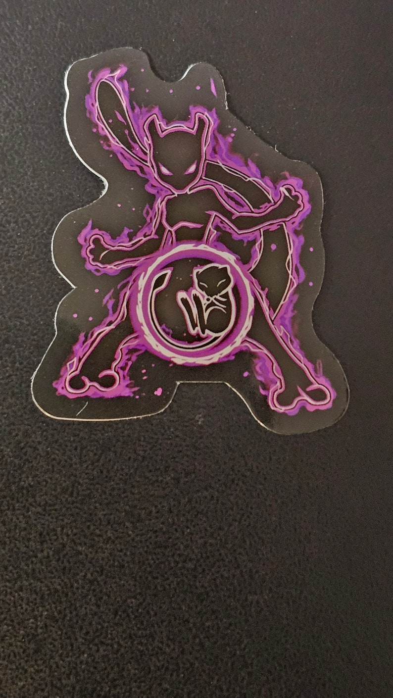 MEW-MEWTWO Stickers Pokemon Cute Stickers Drop-down Menu Laptop ...