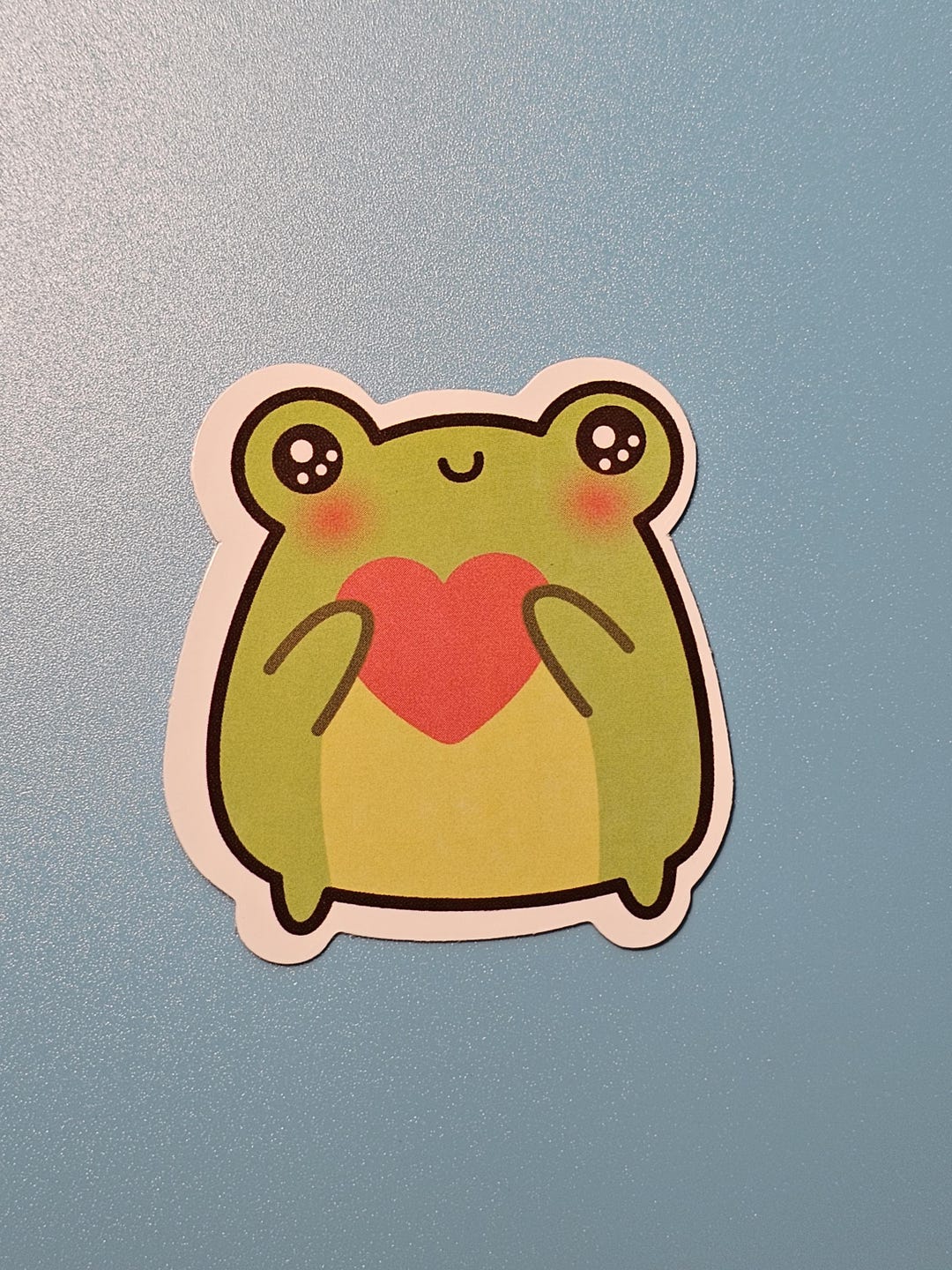 Heart Frog Funny Sticker Funny Meme Decal for Water Bottles, Cars ...