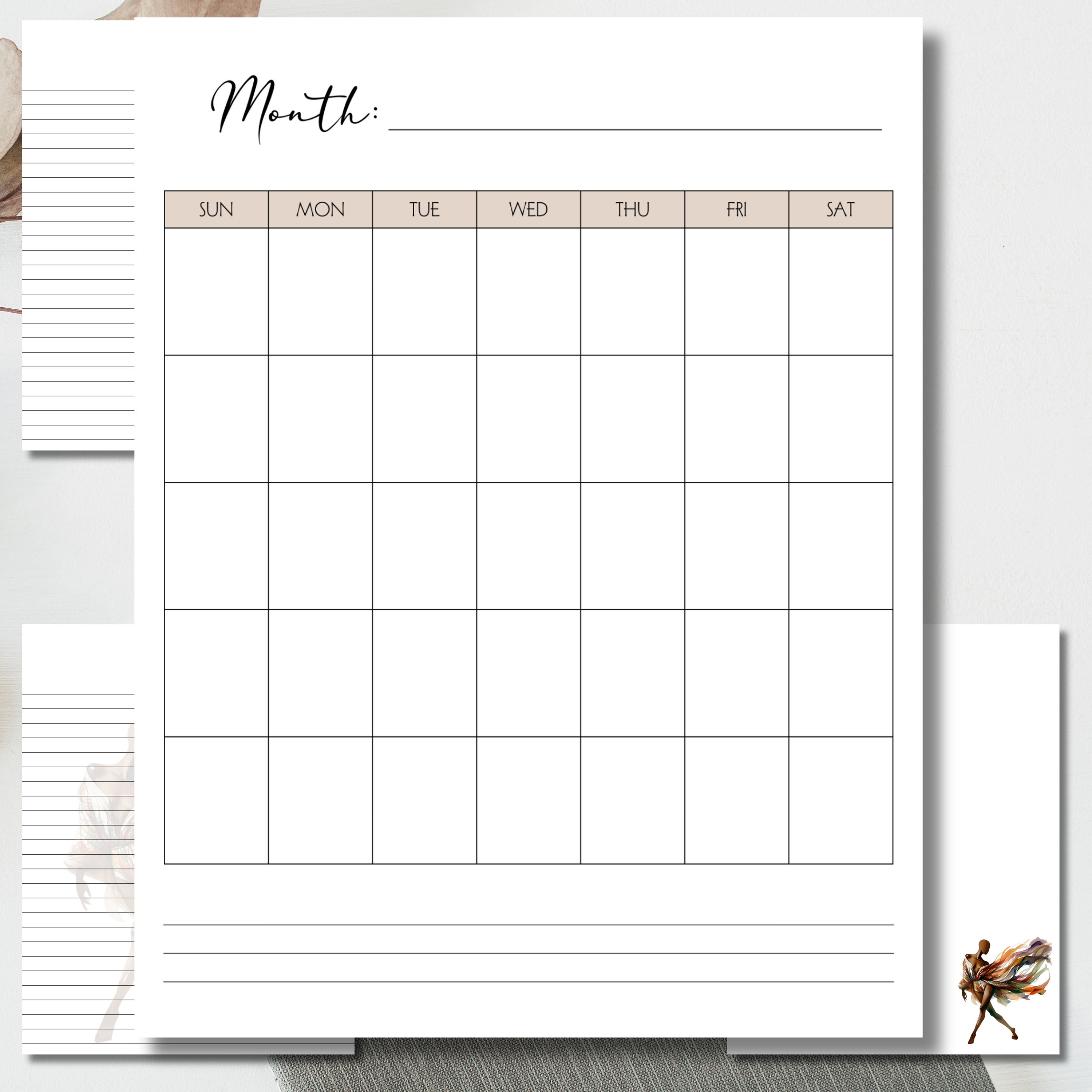 Daily Printable Desk Sheets 5 Single Page Daily Desk Planner Planner ...
