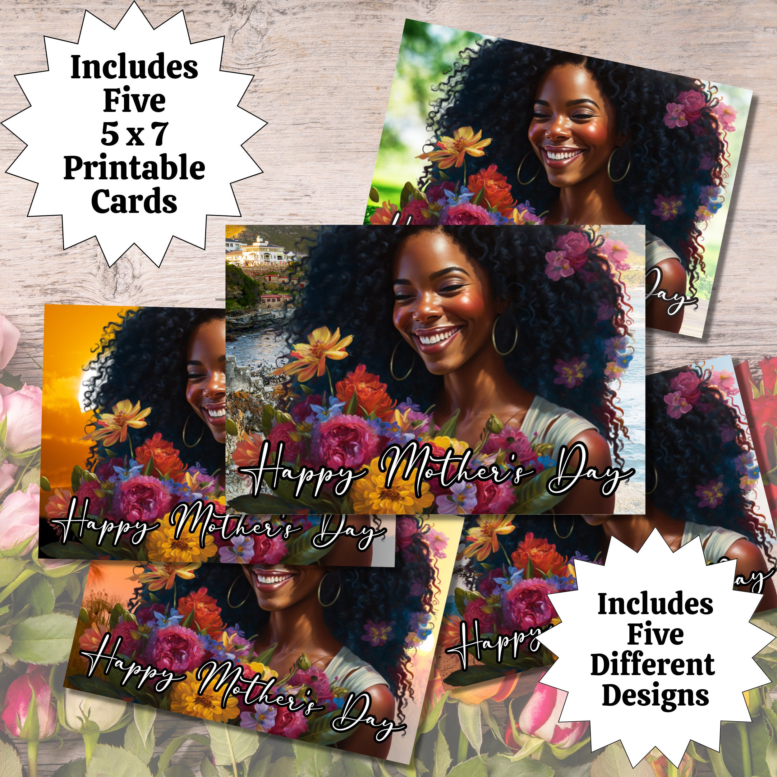 Black Mom Magic: 5 Hi-quality Design African American Mother's Day ...