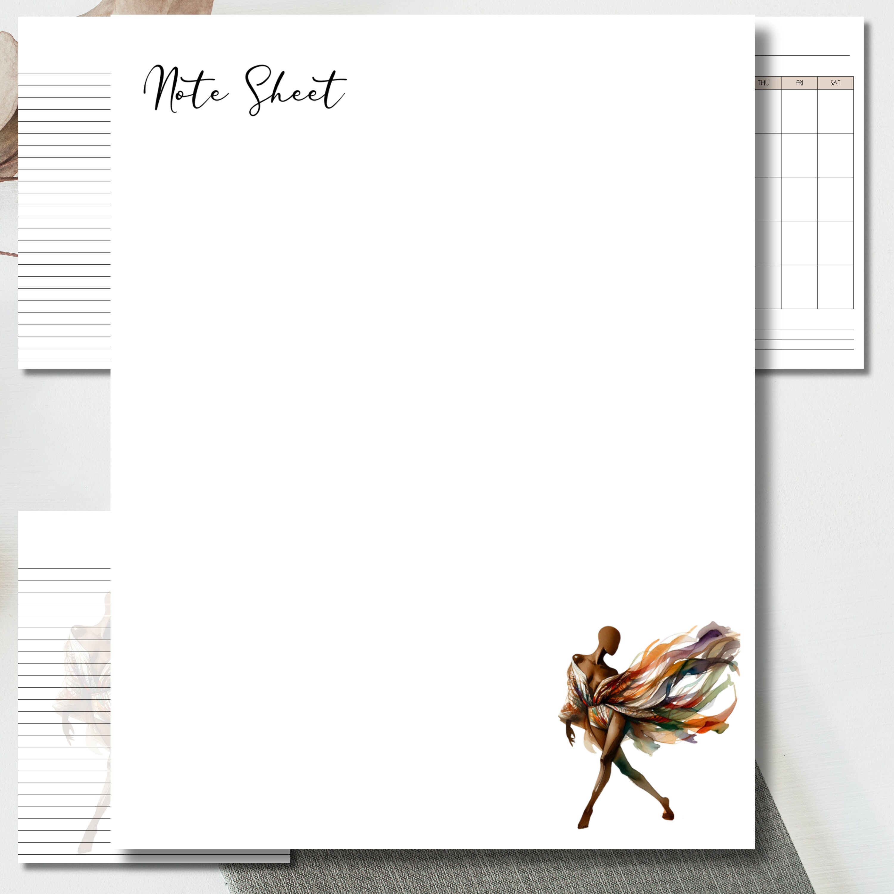 Daily Printable Desk Sheets 5 Single Page Daily Desk Planner Planner ...