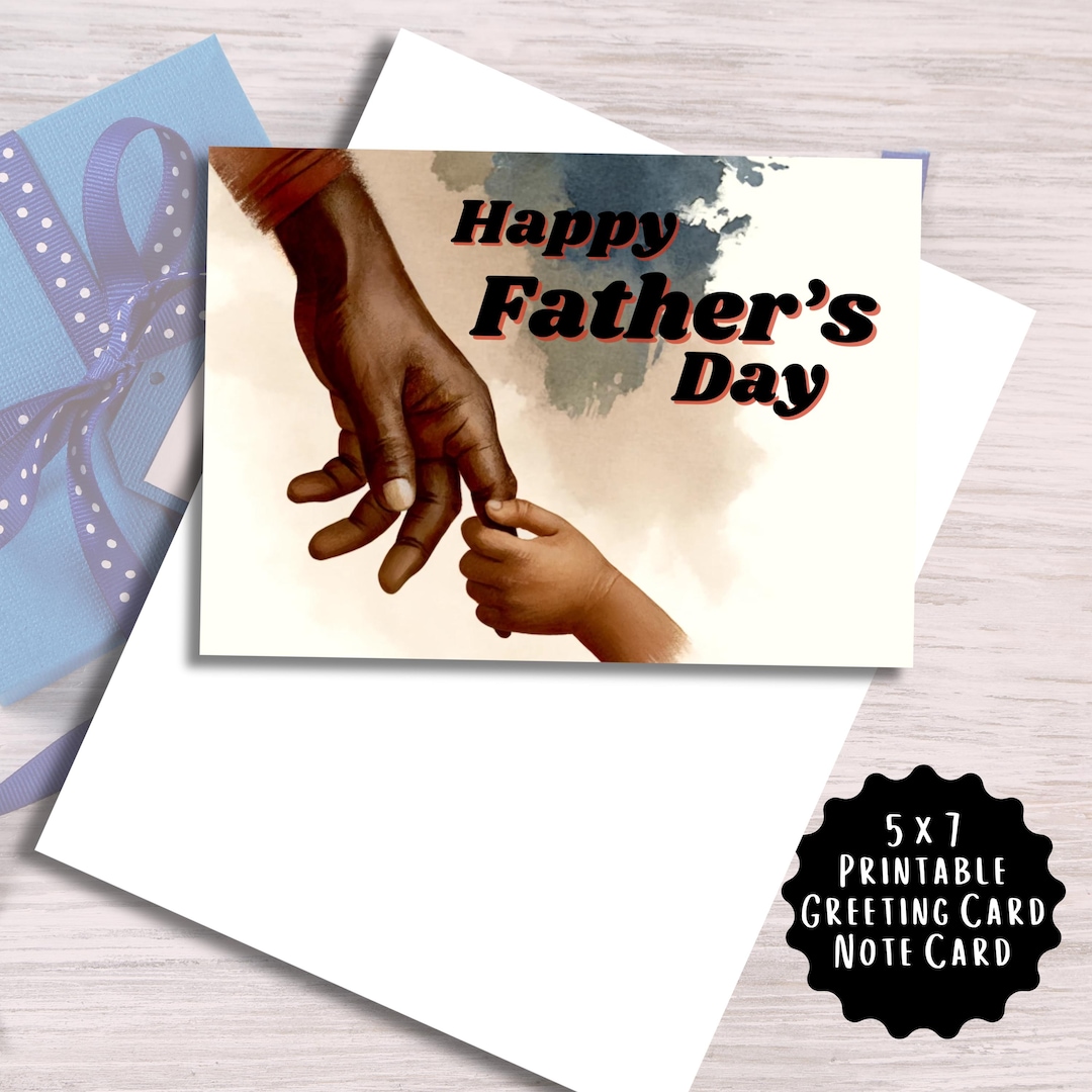 Happy Father's Day Note Card for African American Dad | Printable Card ...