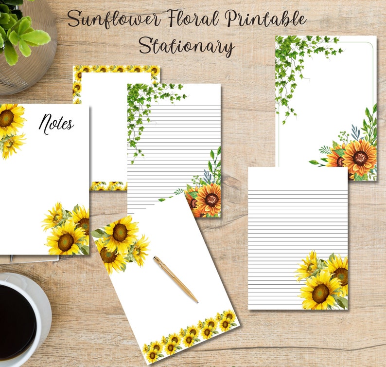 Sunflower Printables | Bring Sunshine to Your Messages With Yellow ...