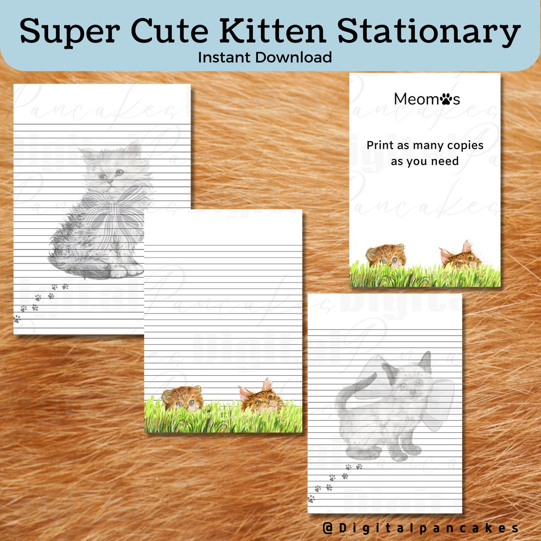 Cat Mom Stationery Tabby Cat Print Paper - Etsy