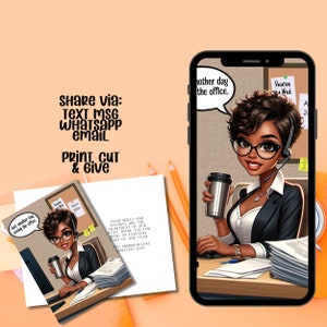 Administrative Assistant Appreciation Card: Black Woman Design (digital ...