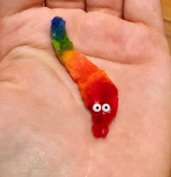 Small Handcrafted Worm on a String, Fun Worm Toy, Unique Gift, Cute ...