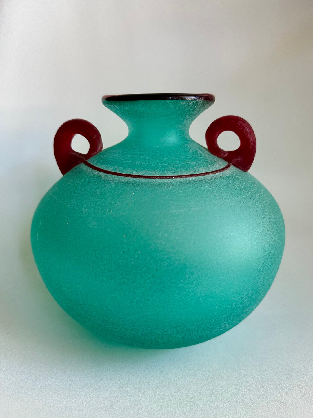 Extremely Rare Vintage 1980s Italian Murano Art Glass Vase by Franco ...