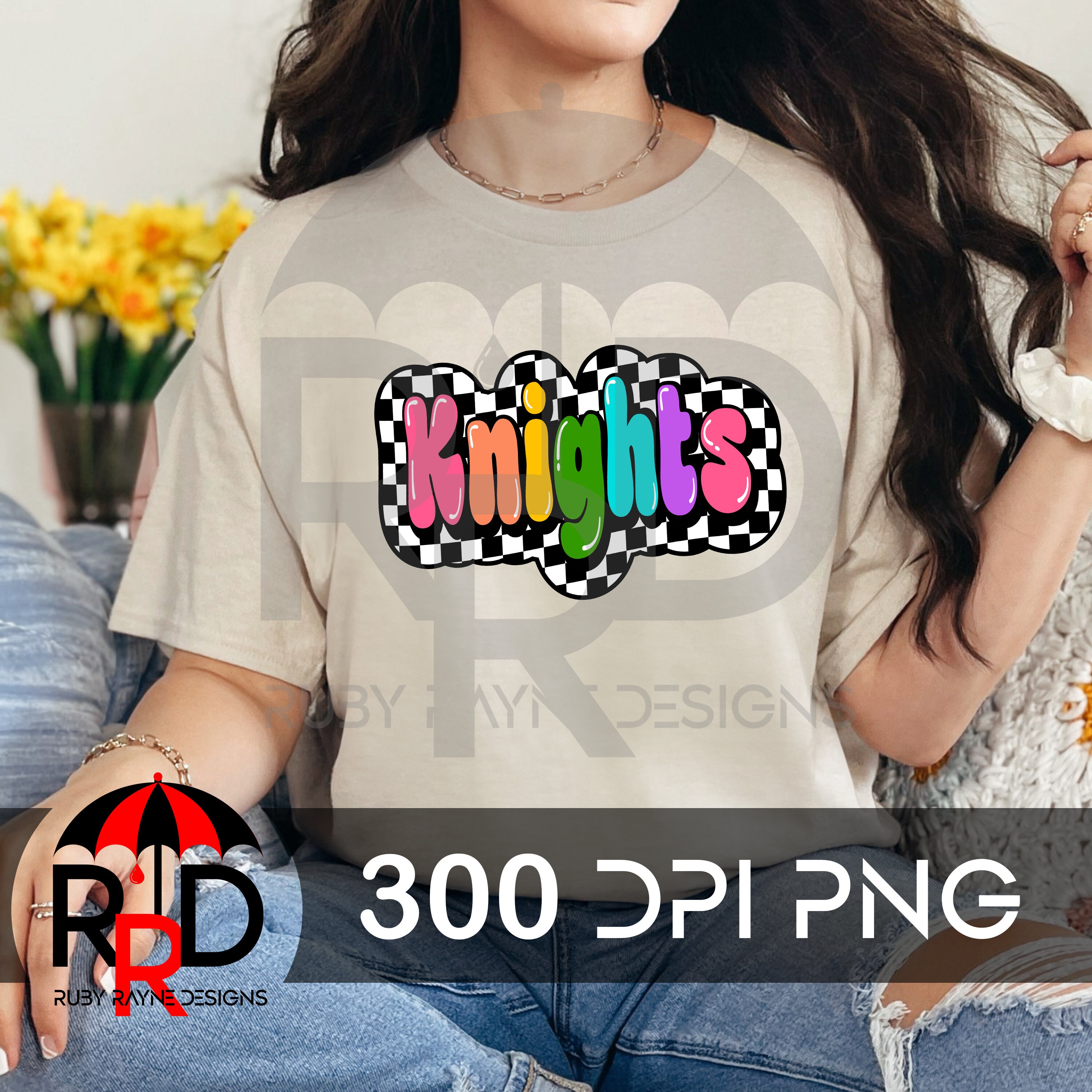 Checkered Flag Bubble Words Knights PNG for Sublimation and DTF Prints ...