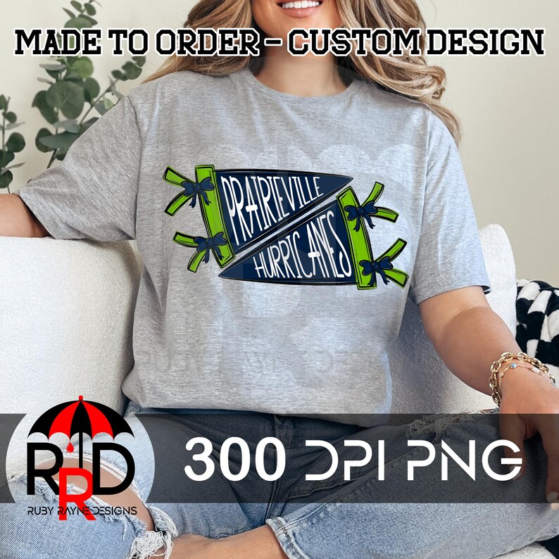 Dual Bows and Pennant Flag Design Made to Order PNG for Sublimation and ...