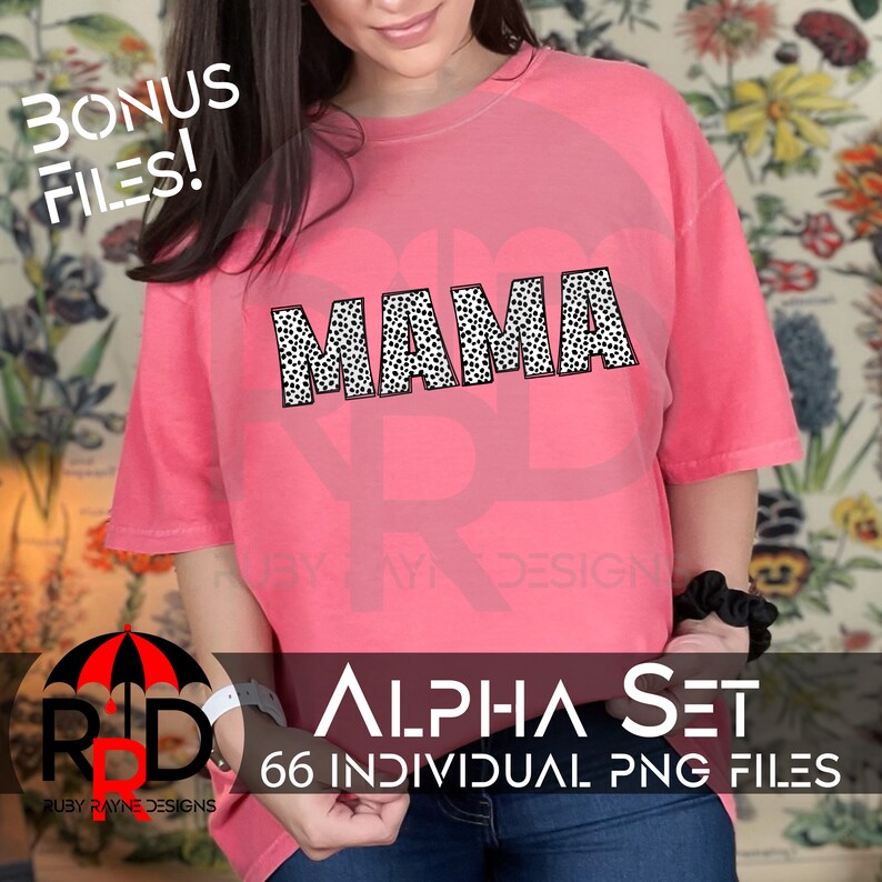 Spotty Dottie Dalmatian Alpha Doodle Set and Bonus Images 300dpi Pngs ...