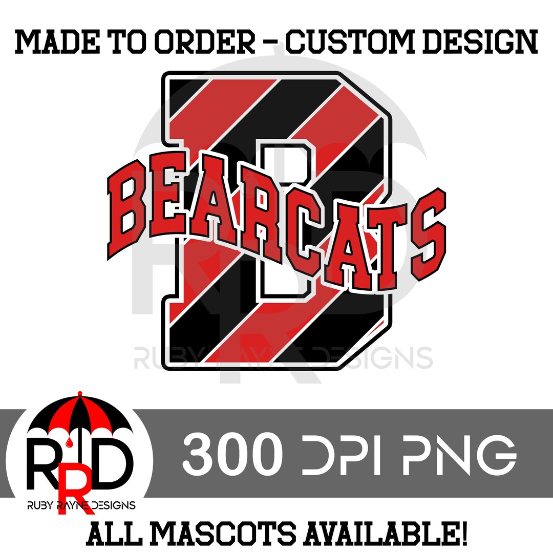 Wavy Varsity Mascot & Letter Made to Order PNG for Sublimation and DTF ...