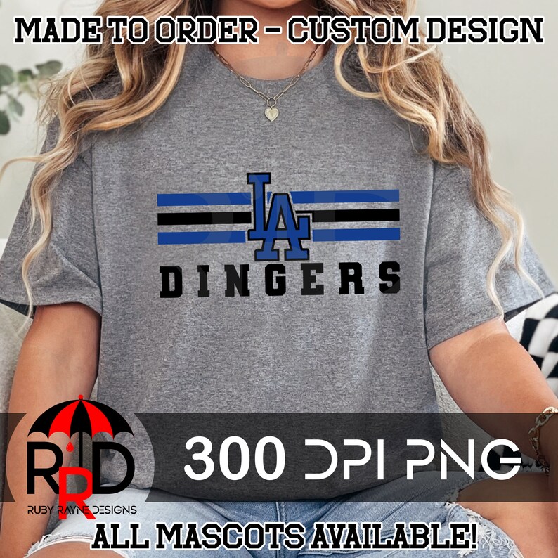 Custom Three Line Mascot Made to Order PNG for Sublimation and DTF ...
