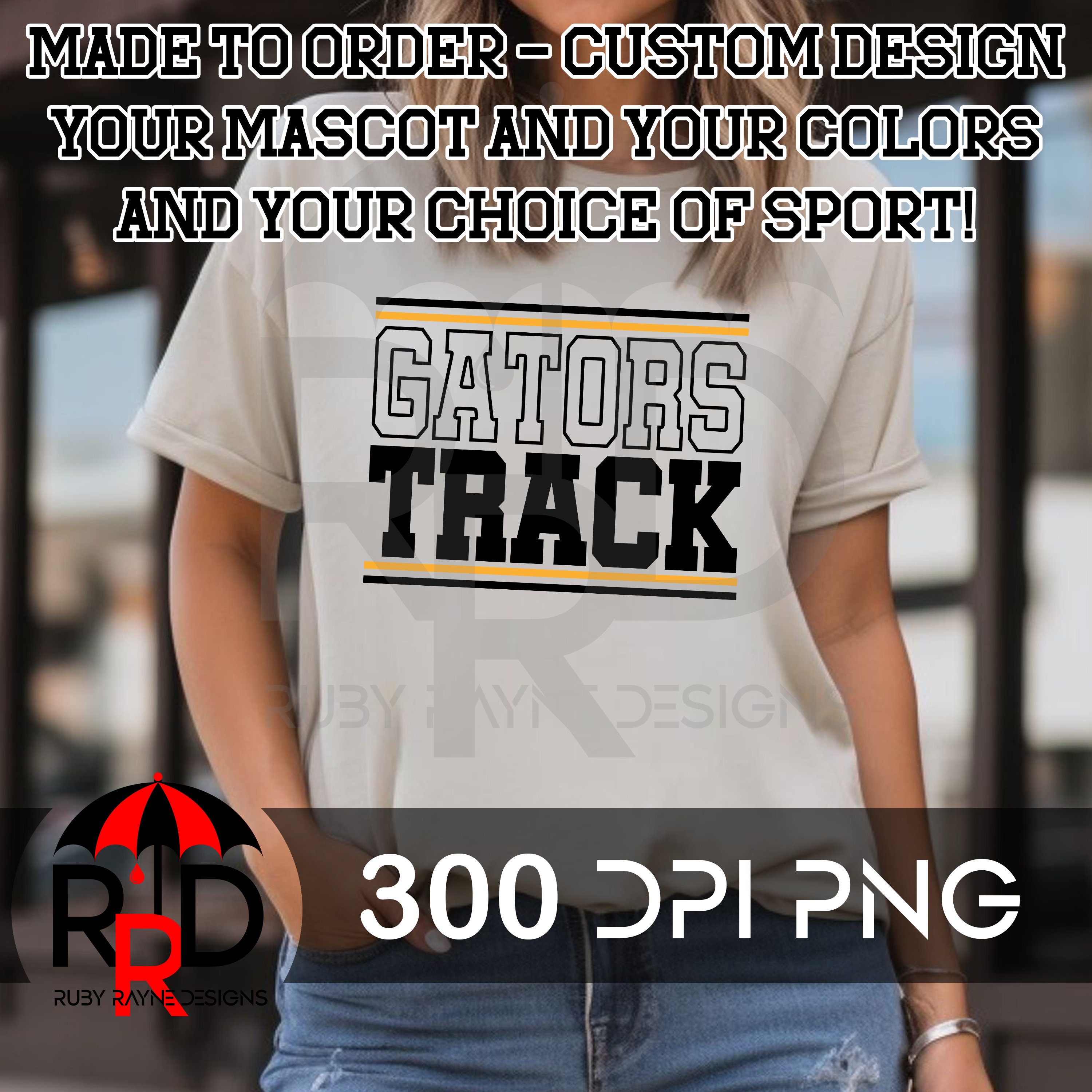 Inside Out Custom Two Line Mascot Made to Order PNG for Sublimation and ...