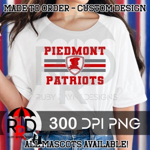 Custom Three Line Mascot Made to Order PNG for Sublimation and DTF ...