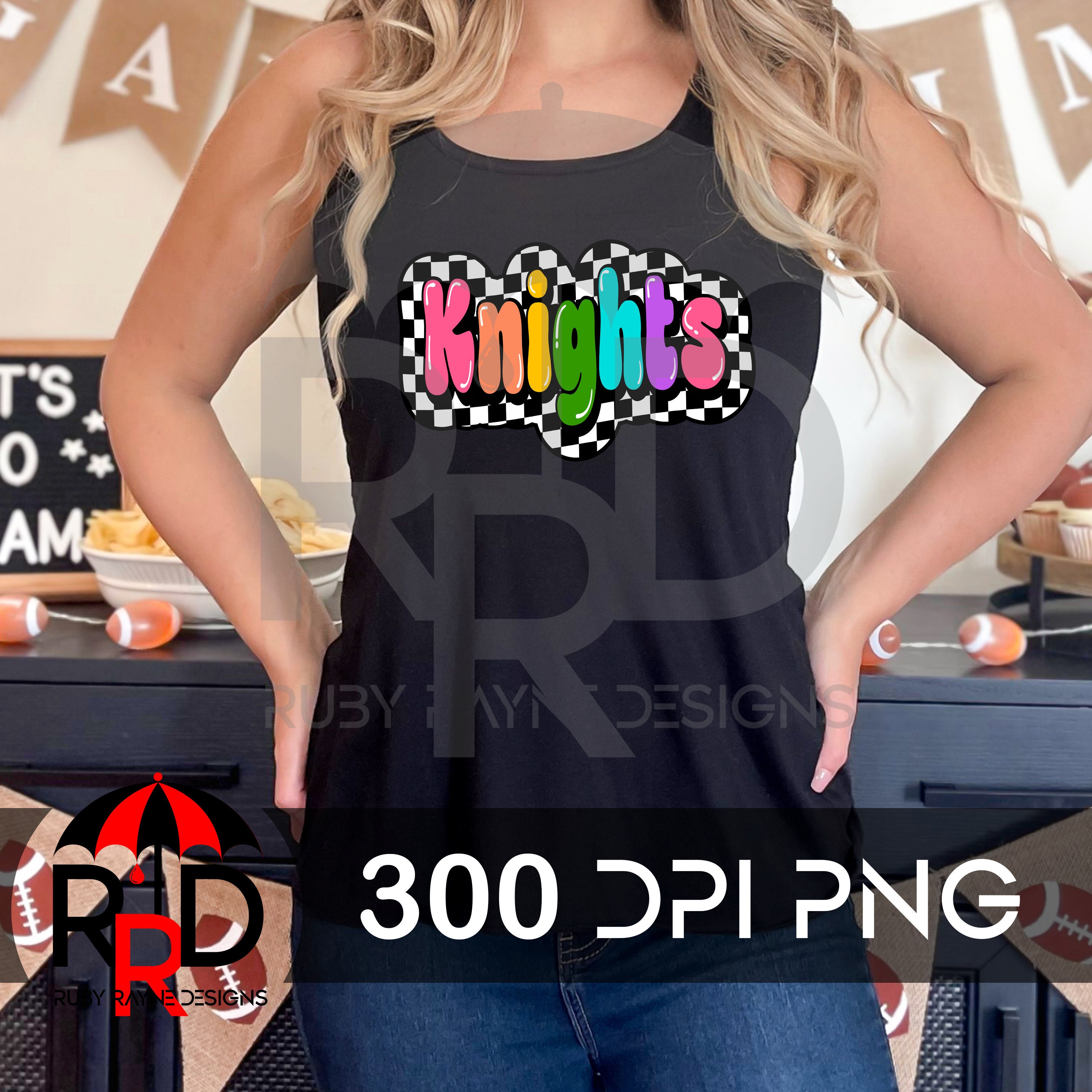 Checkered Flag Bubble Words Knights PNG for Sublimation and DTF Prints ...