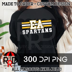 Custom Three Line Mascot Made to Order PNG for Sublimation and DTF ...