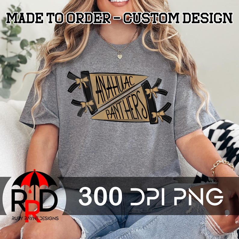 Dual Bows and Pennant Flag Design Made to Order PNG for Sublimation and ...
