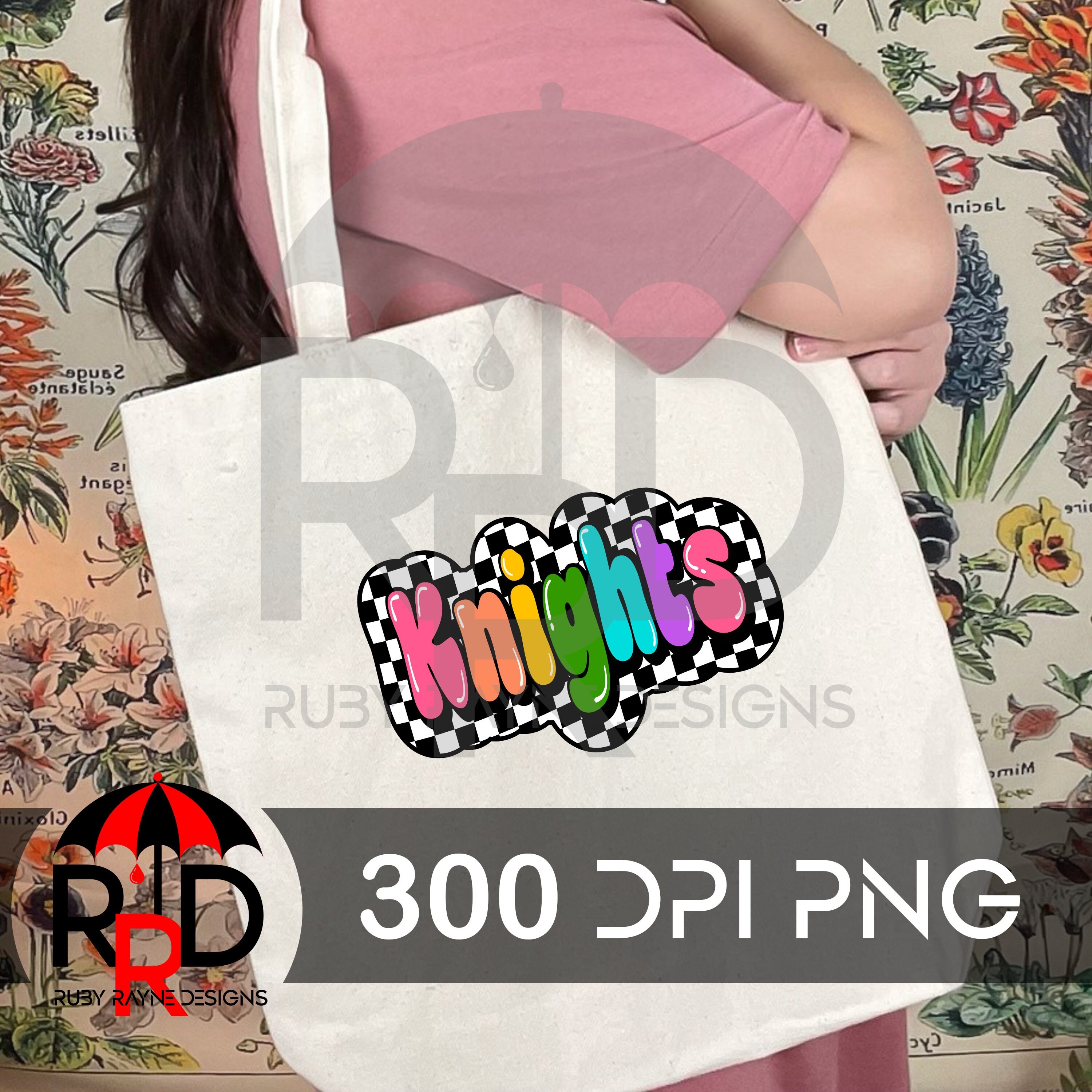 Checkered Flag Bubble Words Knights PNG for Sublimation and DTF Prints ...