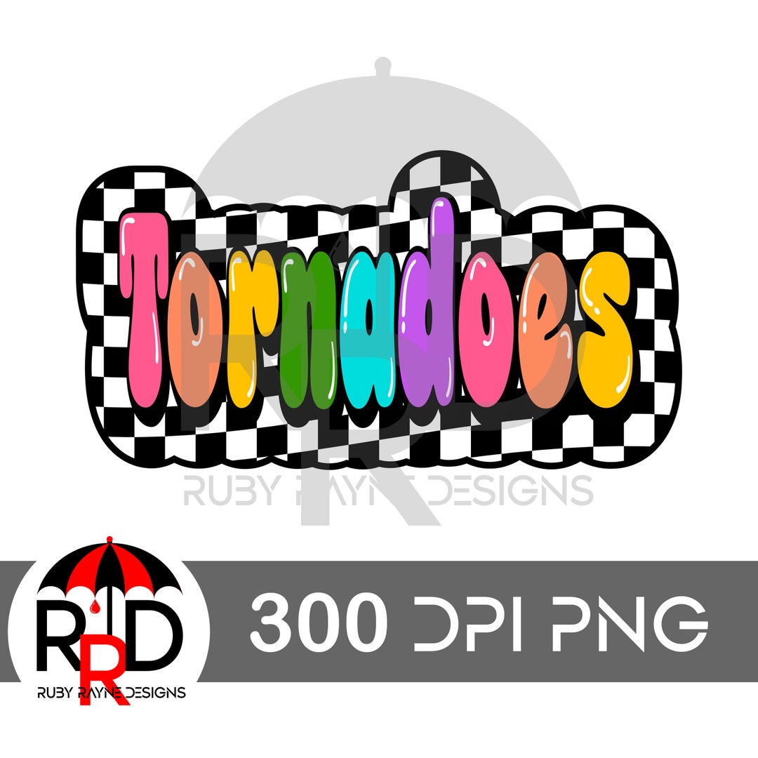Checkered Flag Bubble Words Tornadoes PNG for Sublimation and DTF ...