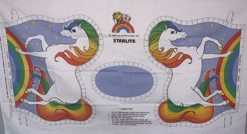Rare Vintage Starlite Rainbow Bright Cut and Sew Rare - Etsy