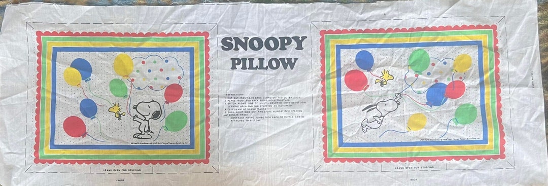 Rare Snoopy Cut and Sew Pillow - Etsy
