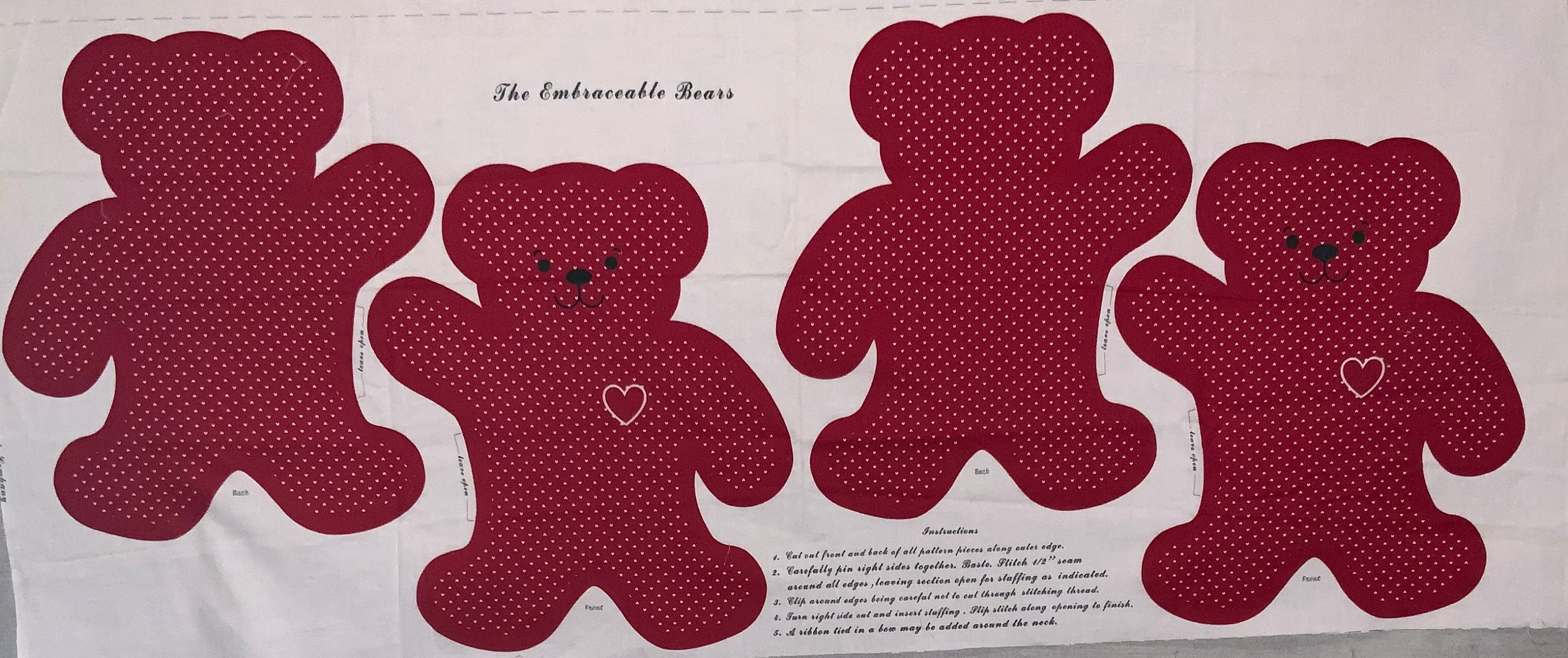 Cut and Sew Bears Two Different Bear Patterns. - Etsy