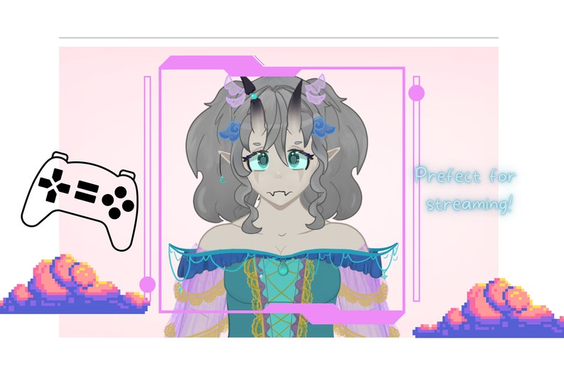 Vtuber Model / Live2d Custom Vtuber / Halfbody Commission / Live2d ...