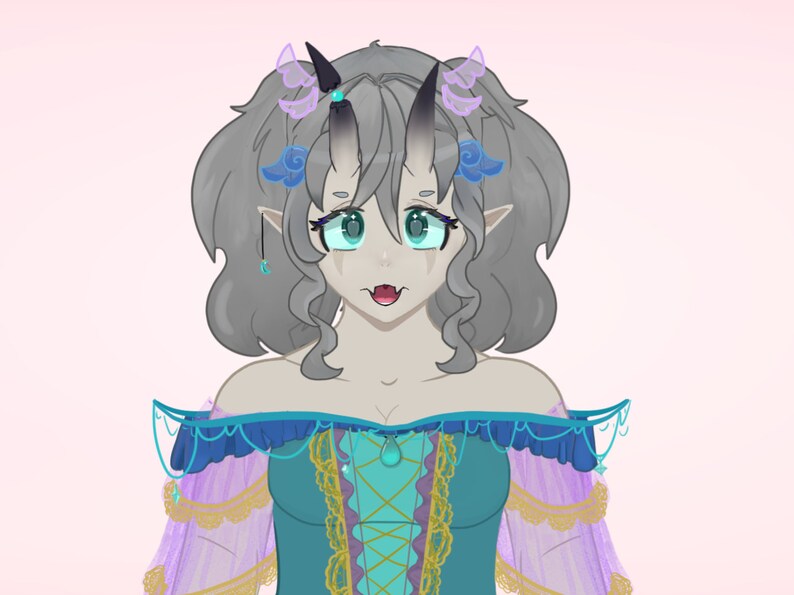 Vtuber Model / Live2d Custom Vtuber / Halfbody Commission / Live2d ...