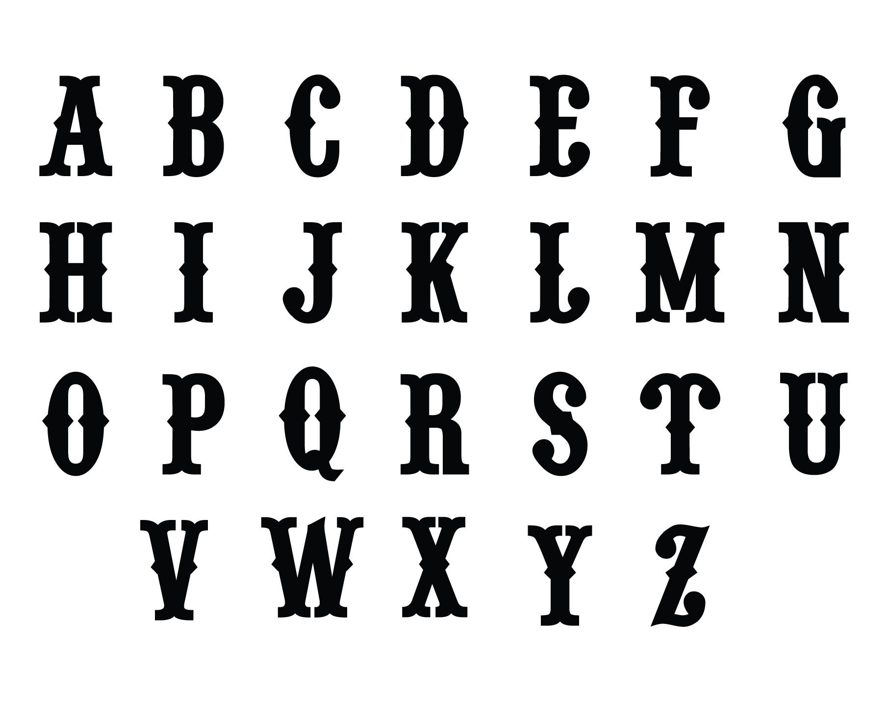 Cowboy Font Svg Western Font Western Embroidery Font SVG - Etsy UK