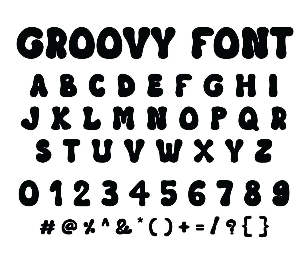 Groovy Font SVG Groovy Alphabet Svg Retro Font Groovy Font - Etsy