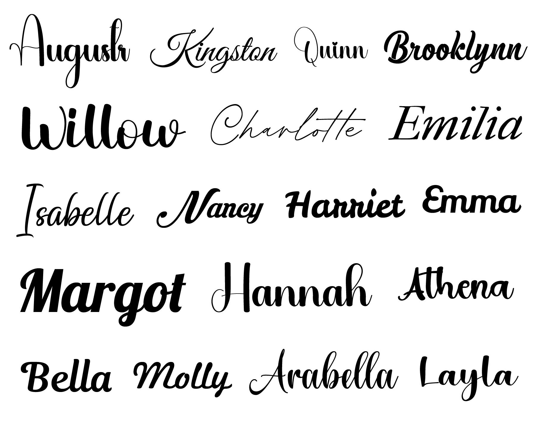 Cursive Font Cursive Alphabet Font Script Font Bundle - Etsy Canada