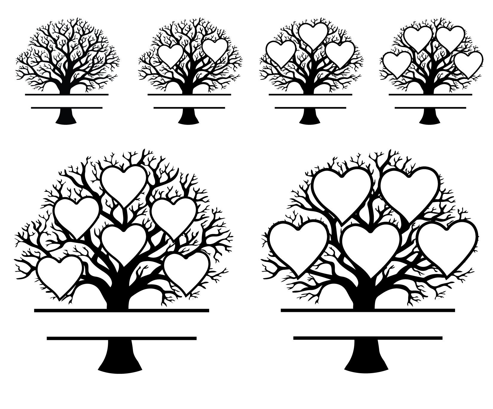 Family Tree Cricut Svg Tree Svg Tree Silhouette Trees Svg - Etsy Ireland