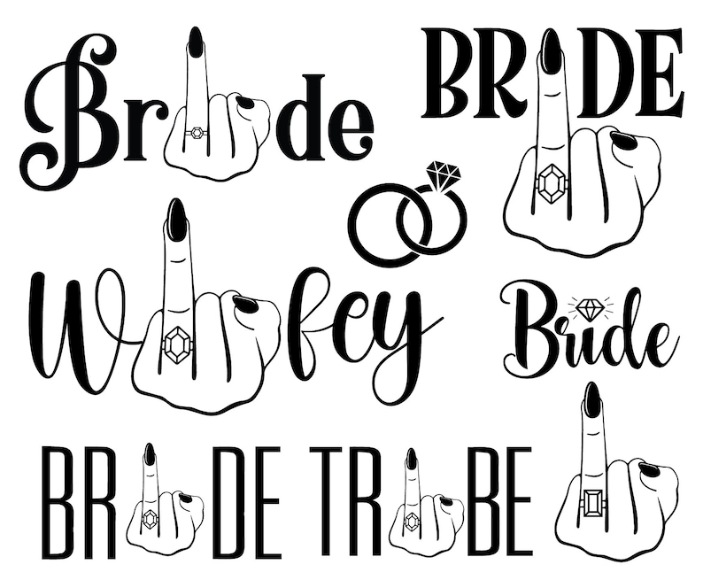Bride Finger SVG Bundle Bride Wedding Ring Finger SVG Bride - Etsy